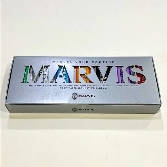 marvis | Bath | Marvis Toothpaste Set Silver Box 73 Ounce New Unopened ...